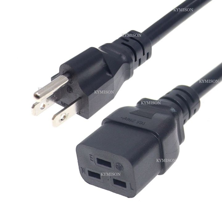 NEMA PDU Cord ,UPS Supply Power Cable 5-15P to IEC 60320 C19, SJT 14AWG ...