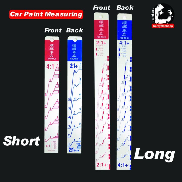 Car Paint Mixing Ratio Ruler (Pembaris Ukur Cat Kereta) | Lazada