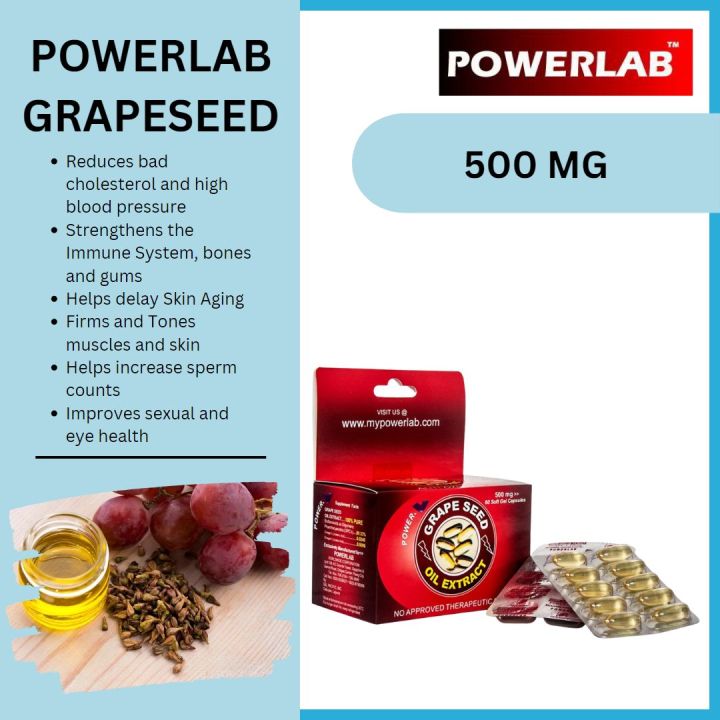Powerlab Power-v Grapeseed Oil Extract - 500mg | Lazada PH