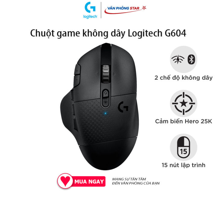 Chuột Logitech G604 Hero Lightspeed Wireless cảm biến hero 16k kết nối ...