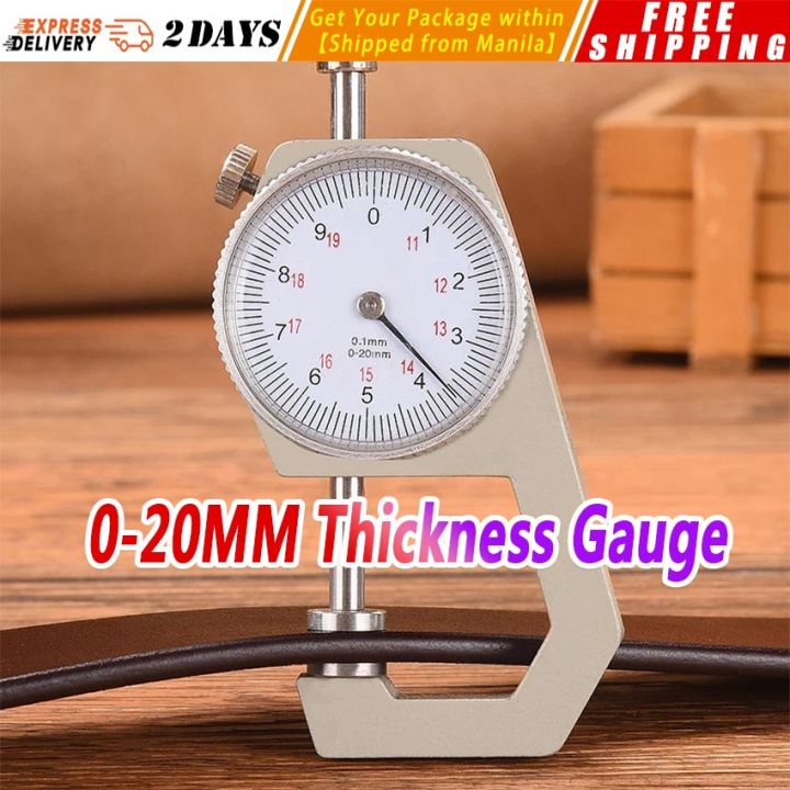 ️【Same Day Delivery】0-10mm/ 0-20mm Dial Thickness Gauge Leather Paper ...