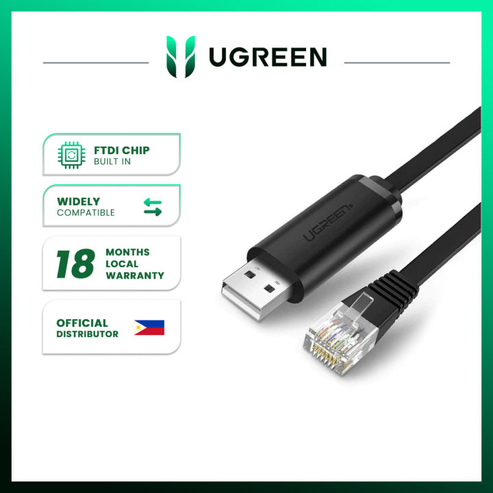 UGREEN USB Console Cable USB 2.0 to RJ45 with RS232 FTDI Chip Console ...