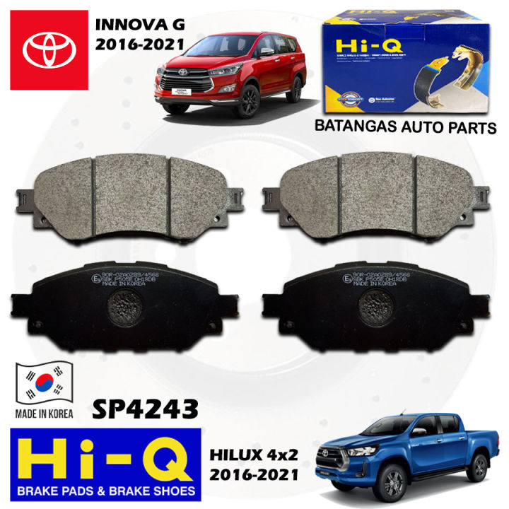 HI-Q FRONT BRAKE PAD TOYOYA INNOVA G 2016-2021 / HILUX REVO 4x2 2016 ...