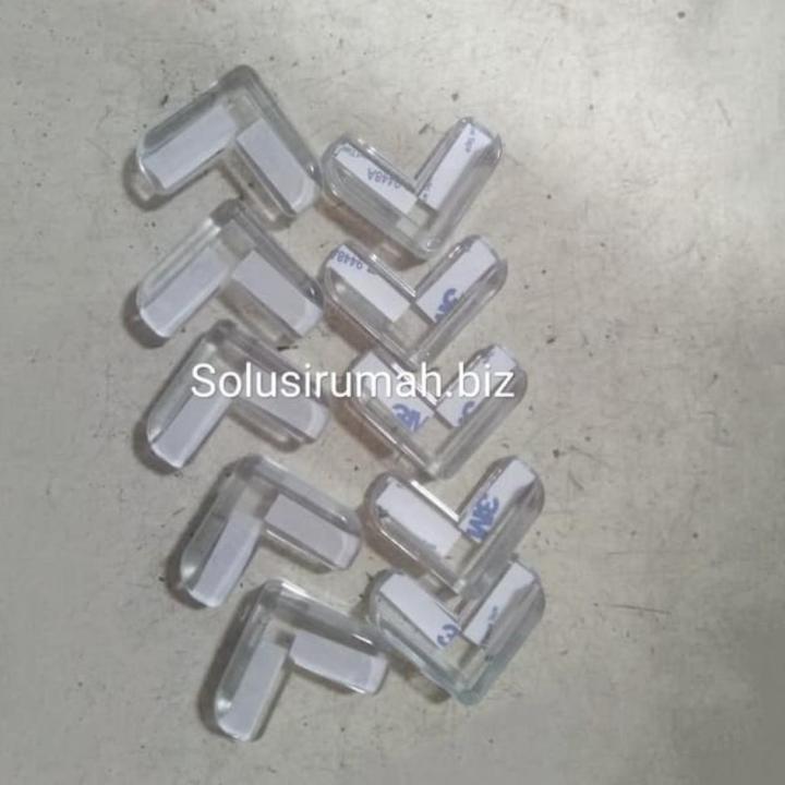 perbiji KLEM KACA SUDUT KARET TRANSPARANT SIKU KOTAK 3M + 1STIKER ...