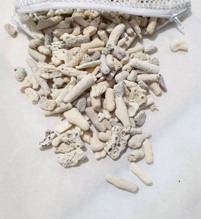 FISH TANK CORAL CHIPS 500g 1.5KG 3KG (CORALCHIP) WITH BLACK MEDIA BAG ...