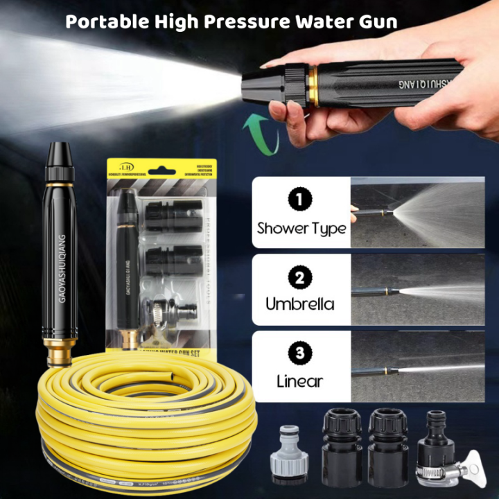 Adjustable Portable High Pressure Car Wash Sprayer Multifunctional Household Nozzle Water Spray ...