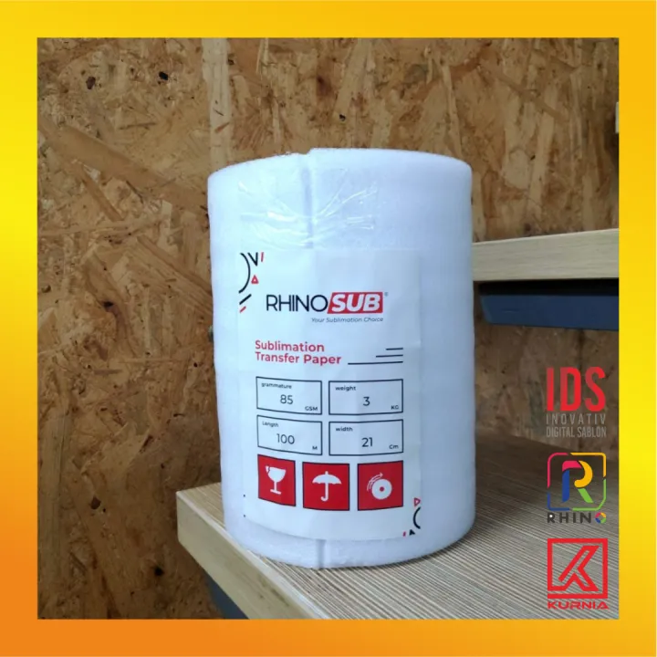 Rhino Kertas Sublim / Paper Roll Sublimation Premium Ukuran 21cm ...