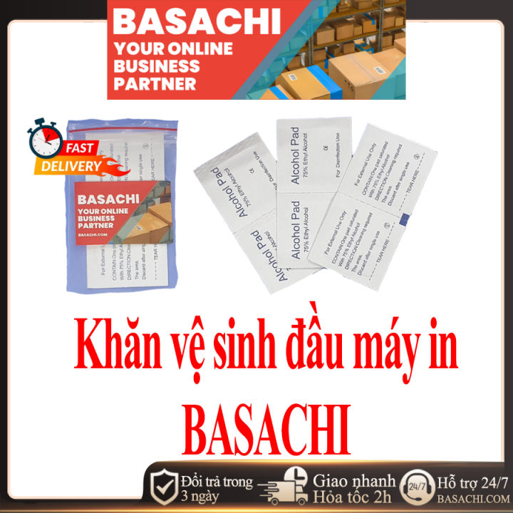 Bộ 30 khăn lau vệ sinh đầu mý in nhiệt decal nhiệt tem nhiệt Tự Dính ...