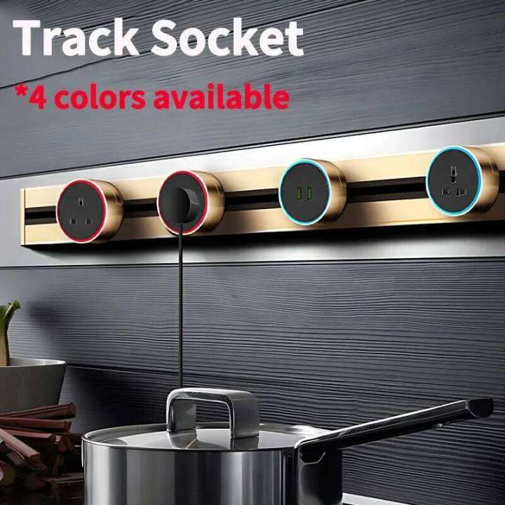 Wall Mounted 8000W UK US AU EU Standard Usb Portable Rail Power Track ...