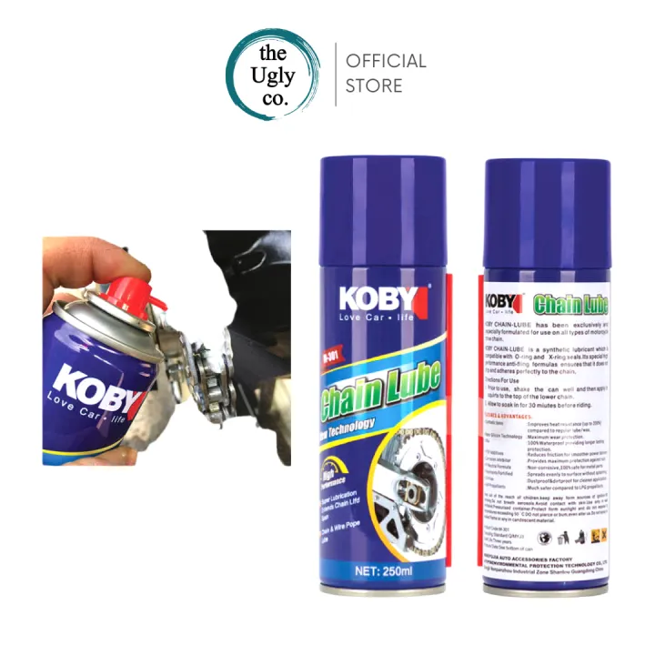 Chain Lube Spray 250ml, Motorcycle and Bike wax, Koby M-301, PTFE ...