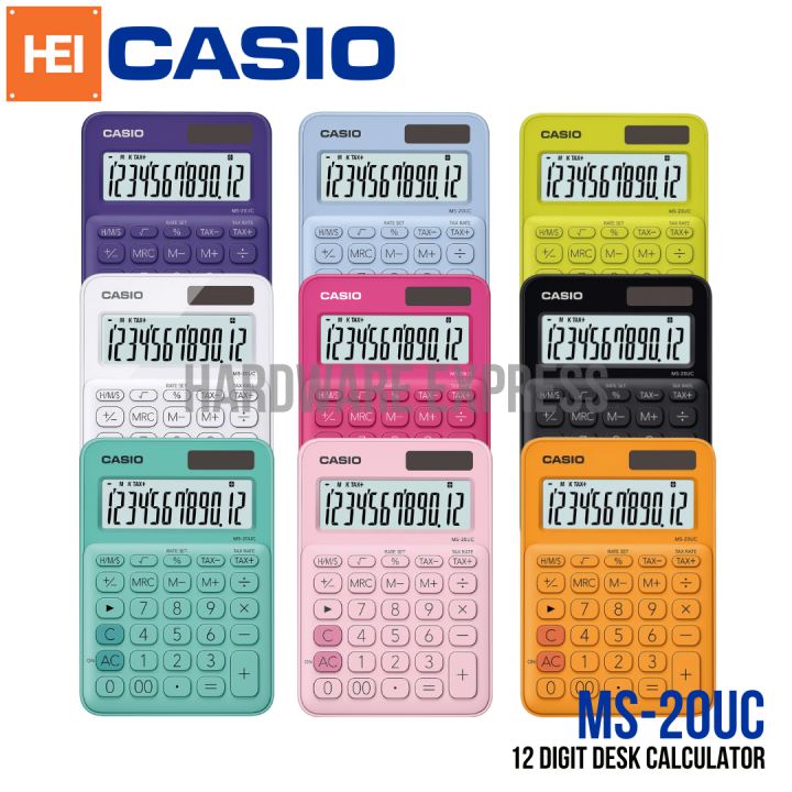 Casio Calculator Handheld Calculator MS-20UC 12 Digits 100% Original ...