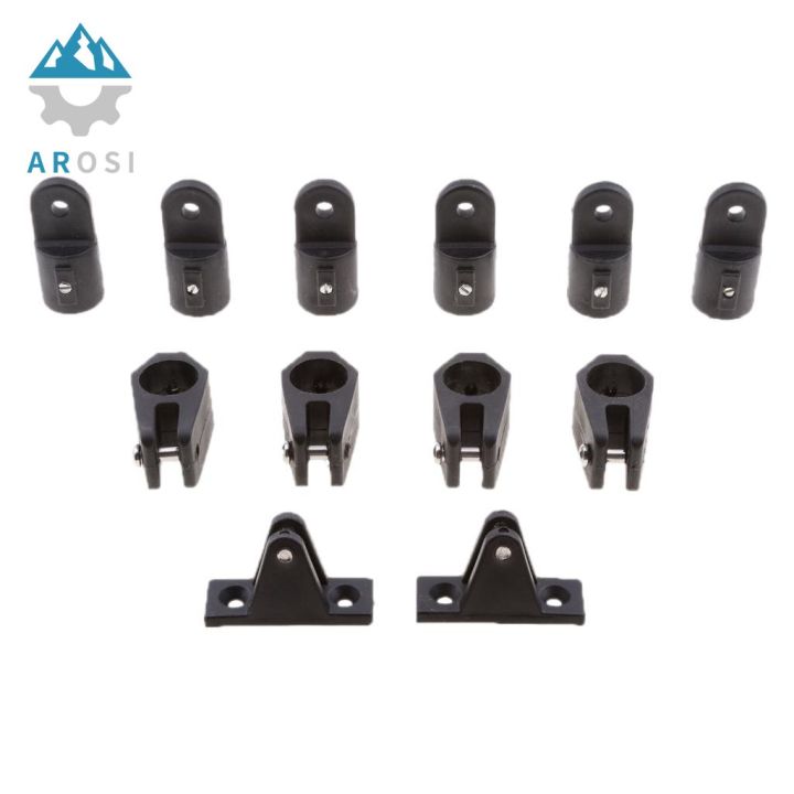 12ชิ้น/เซ็ตสำหรับ3 Bow Bimini Top 7/8 ''Black Boat Nylon Fittings ...