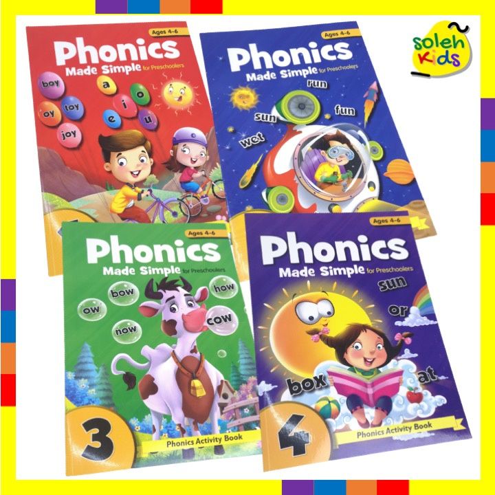 PHONICS MADE SIMPLE for preschoolers Set of 4 Books Learn to read | Lazada
