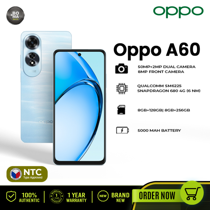 Oppo A60 8Gb+128Gb | 8Gb+256Gb | Qualcomm SM6225 Snapdragon 680 4G (6 ...