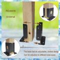 (ABRY) 4Pcs Adjustable Wood Fence Pergola Post Base Brackets Kit Heavy ...