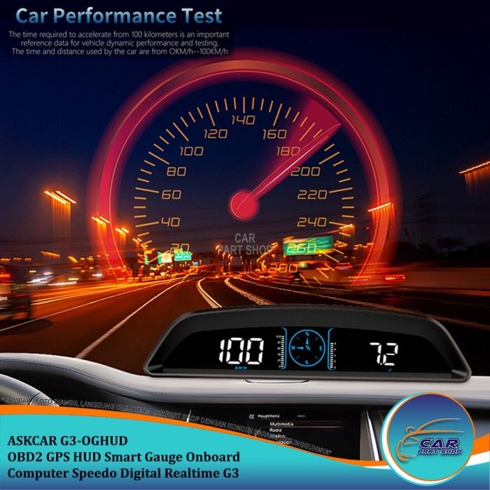 OBD2 GPS HUD Smart Gauge Onboard Computer Speedo Digital Realtime G3 | Lazada Indonesia