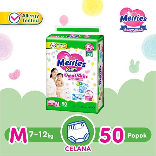 Merries Diapers Pants Good Skin M50 / L44 / XL38 / XXL28 | Lazada Indonesia