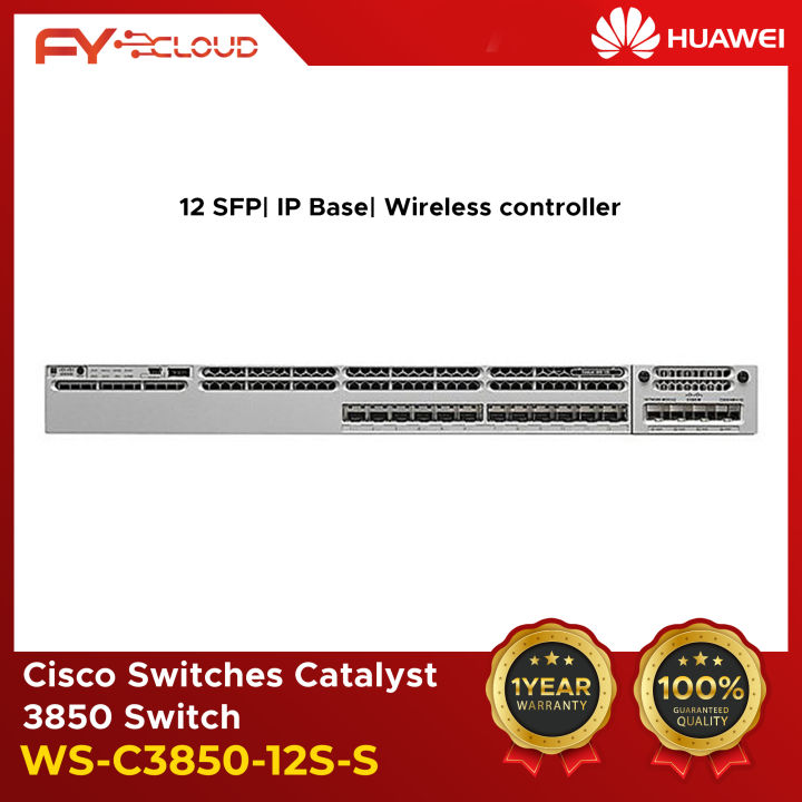 Cisco Switches| WS-C3850-12S-S Catalyst 3850 Switch|Layer 3|12 SFP|IP Base|Wireless controller ...