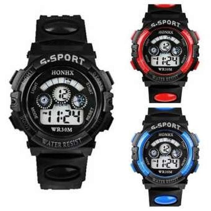 Jam Tangan Anak Import Sport Honx Geneva Digital K-Shock LED | Lazada ...