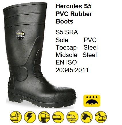 Safety Jogger Hercules S5 Safety Boots 1 pair, Black Colour with Steel ...