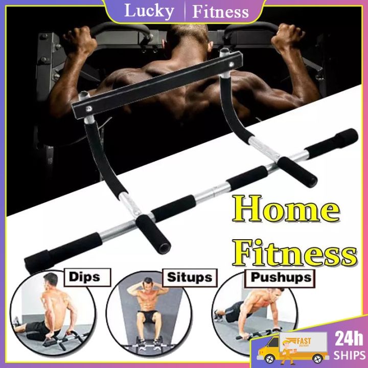 Gym Pull Up Bar wall mount Upper Body Workout Bar Doorway Chin Up Bar ...