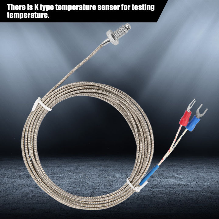Thermocouple Cable K Type Temperature Measuring Probe M6 BSW Screw ...