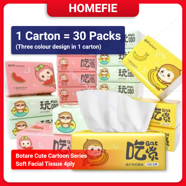 Botare Soft Tissue Paper Sheet Facial 4ply 70pulls Tisu Premium Quality ...