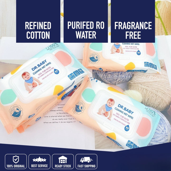 NON ALCOHOL BABY WIPES / BABY WET TISSUE ANTI BACTERIAL ALCOHOL FREE ...