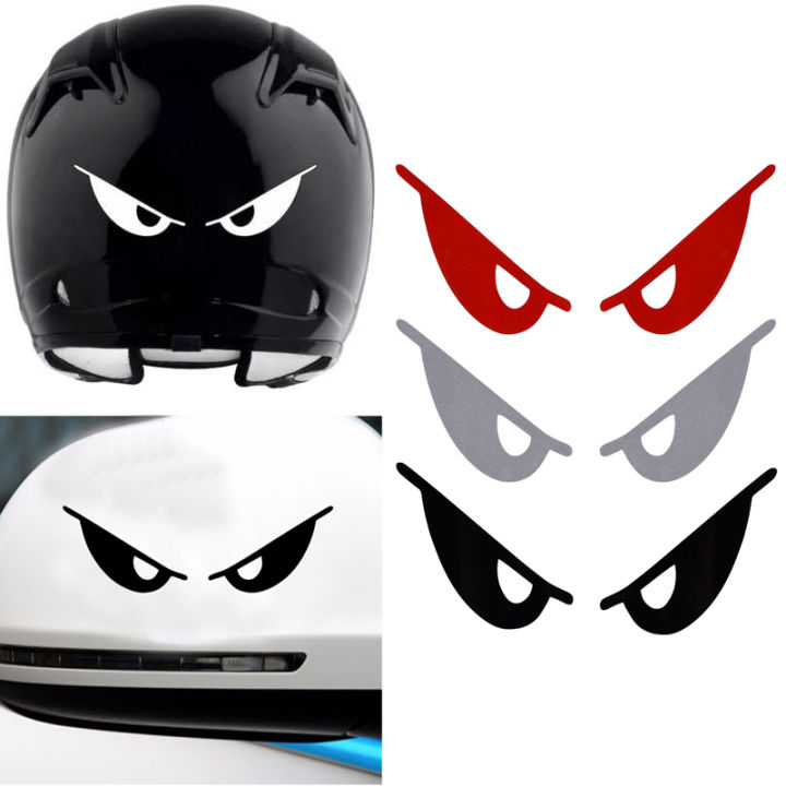 PET Reflective Car Sticker Motorcycle Helmet Evil Eyes Shape Body ...