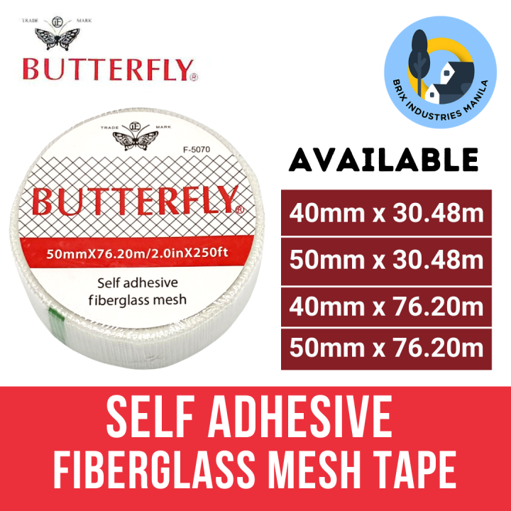 Butterfly Self-Adhesive Fiberglass Mesh Tape – 4 Sizes | Drywall Joint ...