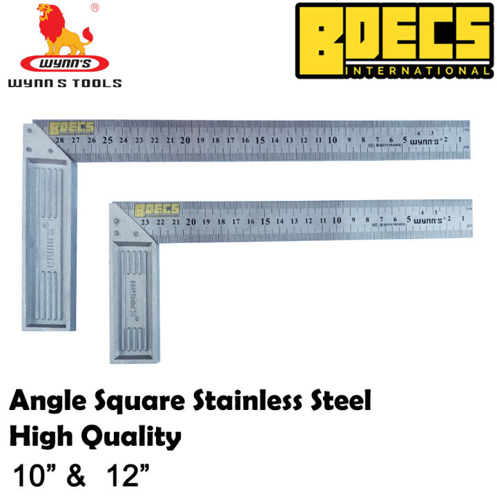 Squala Angle Square Stainless Steel Heavy Duty 10" or 12" Wynn's I ...