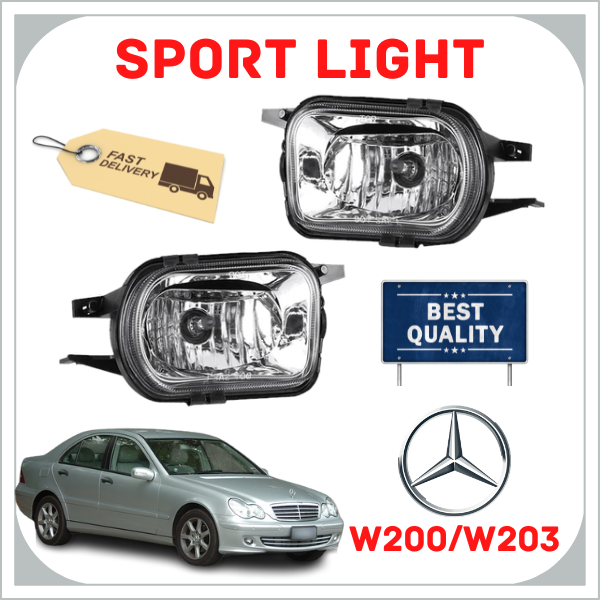 Mercedes-Benz W203/W200 2000-2007 Fog Lamp Sport Light Sport Lamp (1set ...