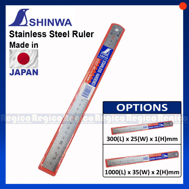 Shinwa 300mm 1000mm Stainless Hardened Ruler Regico Hardware | Lazada PH