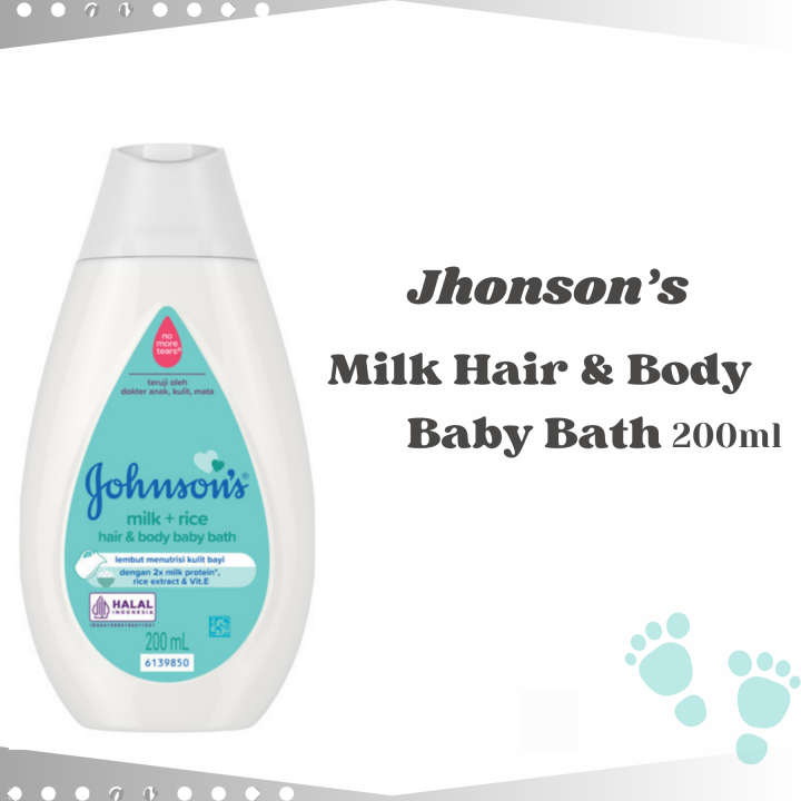 Johnson Milk and Rice Hair and Body Baby Bath/Sabun Bayi 2in1 200ml ...