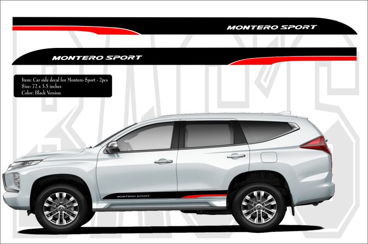 Body side decal/sticker for Mitsubishi MONTERO Sport vehicle (BR002 ...