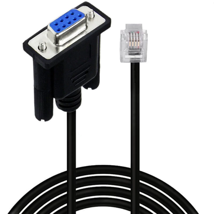 Serial Port DB9Female to RJ11 6P4C Connectors Cable Premium Shielding ...