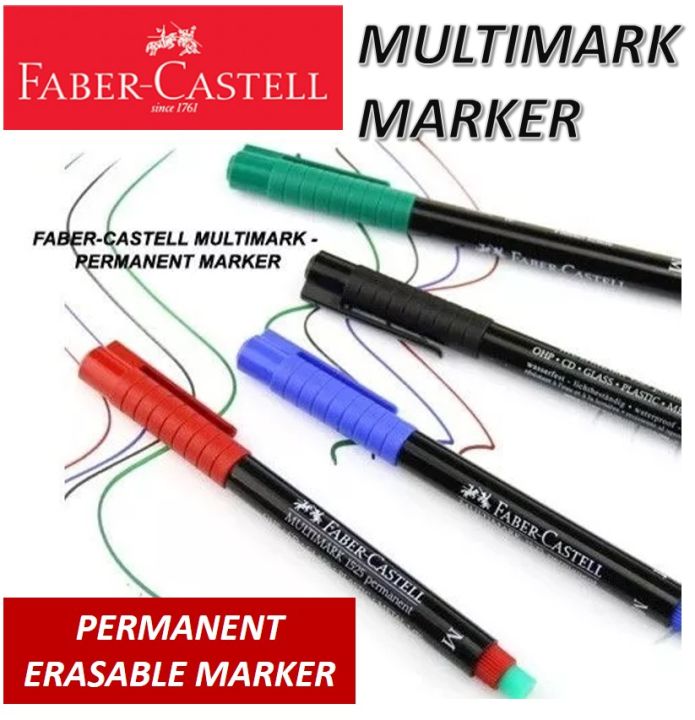 Faber-Castell Multimark 1523 Multi Surface OHP Erasable Permanent ...