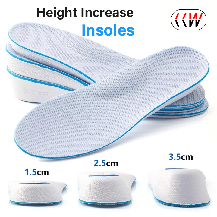 CCW 1.5cm/2.5cm/3.5cm 1Pair Height Increase Insoles High Full Memory ...