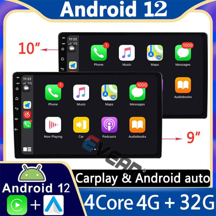 (4GB+32GB) 9"/10" Android 12 Car Radio Carplay WiFi GPS Navigation ...