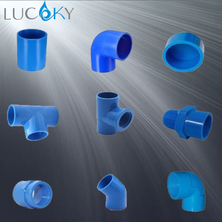 THICK PVC BLUE TEE /ELBOW/END CAP/PLUG/COUPLING/FEMALE ADAPTER/MALE ...