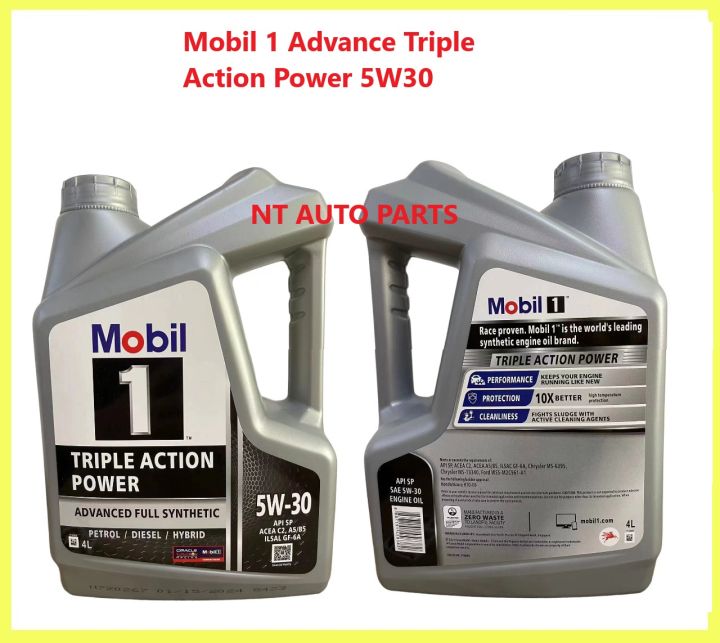 (ALL NEW) Mobil 1 Advance Triple Action Power 5W30 SP Fully Synthetic ...