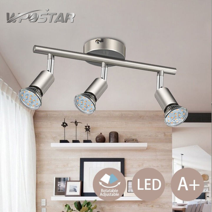 3 Way Modern Adjustable Track Light GU10 Ceiling Spotlight Bar Kitchen ...