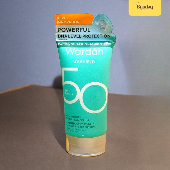 Wardah Sunscreen Wajah SPF 50 Ori Airy Smooth 40ml UV Shield Skinboost ...