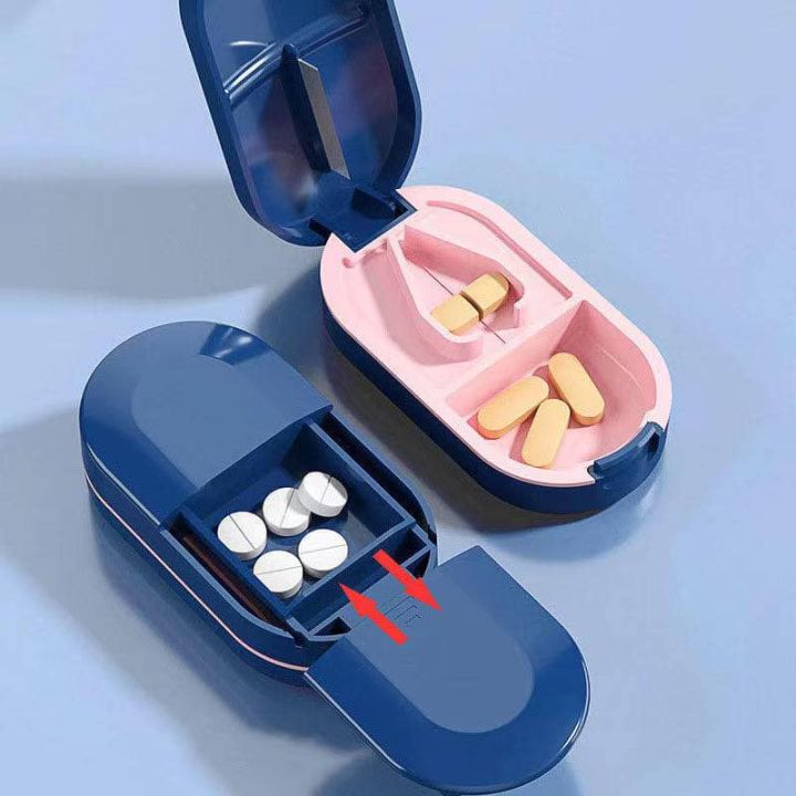 1 Pc Tablet Cutter Splitter Medicine Pill Holder Pill Cutter Box ...