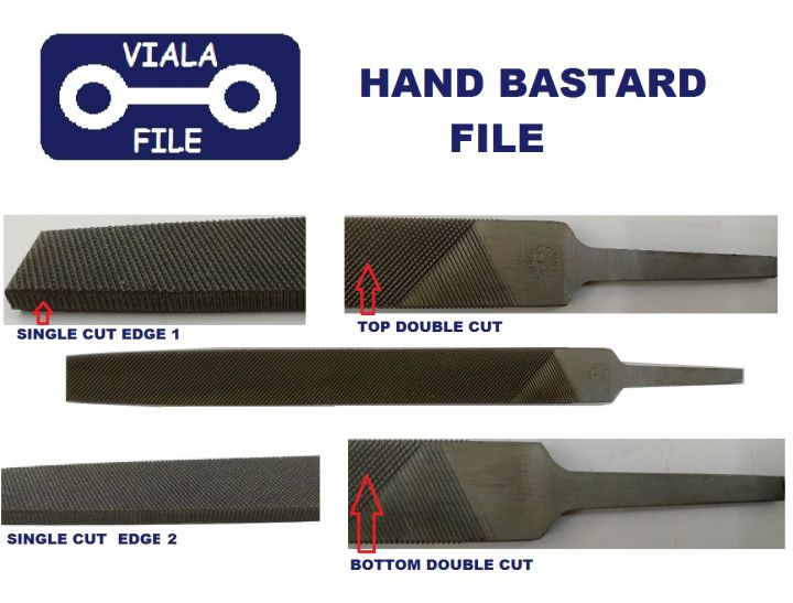 VIALA 8-Inch Hand Bastard File Flat File Kikir Besi Kayu Made in ...