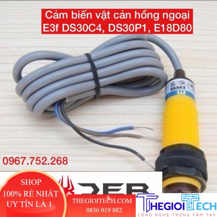 Cảm biến vật cản hồng ngoại NPN E3F-DS30C4, PNP E3F-DS30P1, E18-D80NK. Cảm biến tiệm cận, cảm ...
