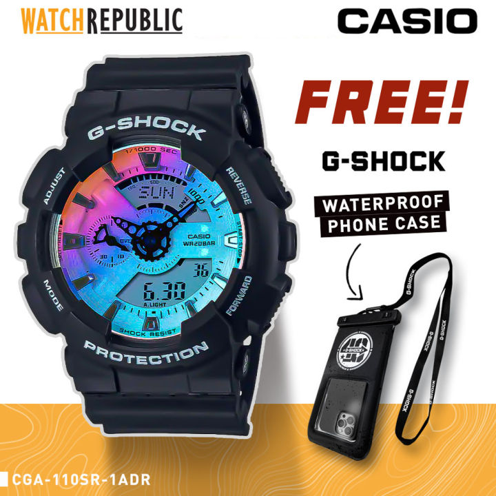 [FREE] Casio G-Shock Black Resin Analog-Digital Watch For Men CGA-110SR ...