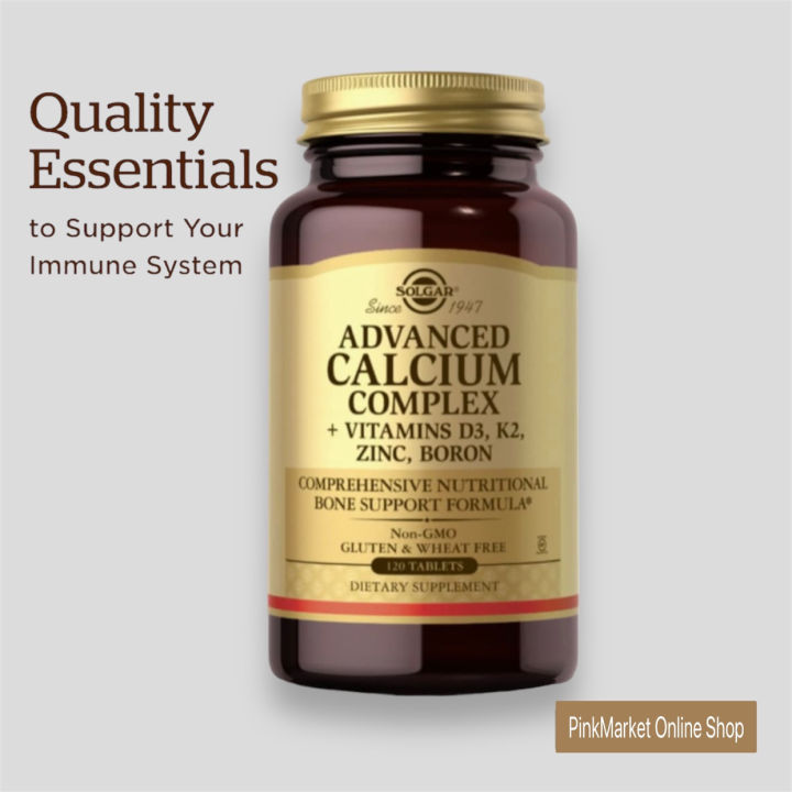 Solgar, Advanced Calcium Complex + Vitamins D3, K2, Zinc, Boron, 120 ...