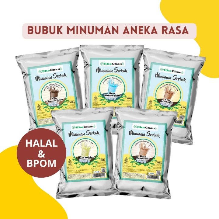 Bubuk Minuman Aneka Rasa 250 gr / Minuman Serbuk Kekinian/ Minuman Boba ...