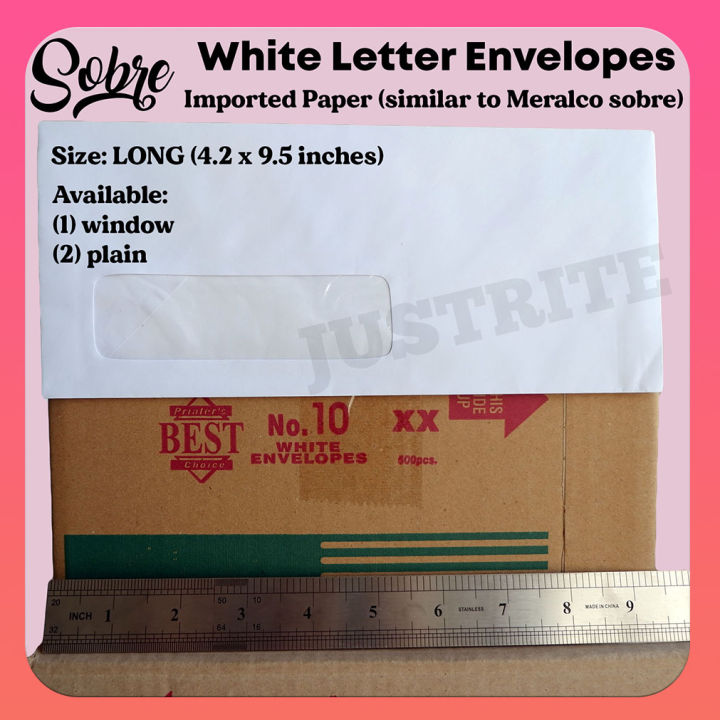 Window White Letter Envelope 500 Pcs Long Mailing Sobre Best brand ...